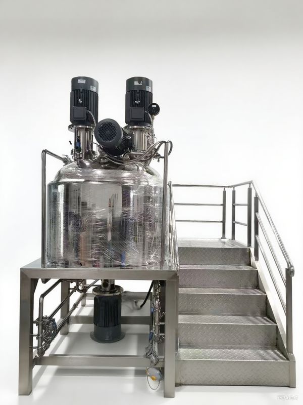 500L Fixed Vacuum Emulsifying Mixer Tank For Cosmetics Make Up Product