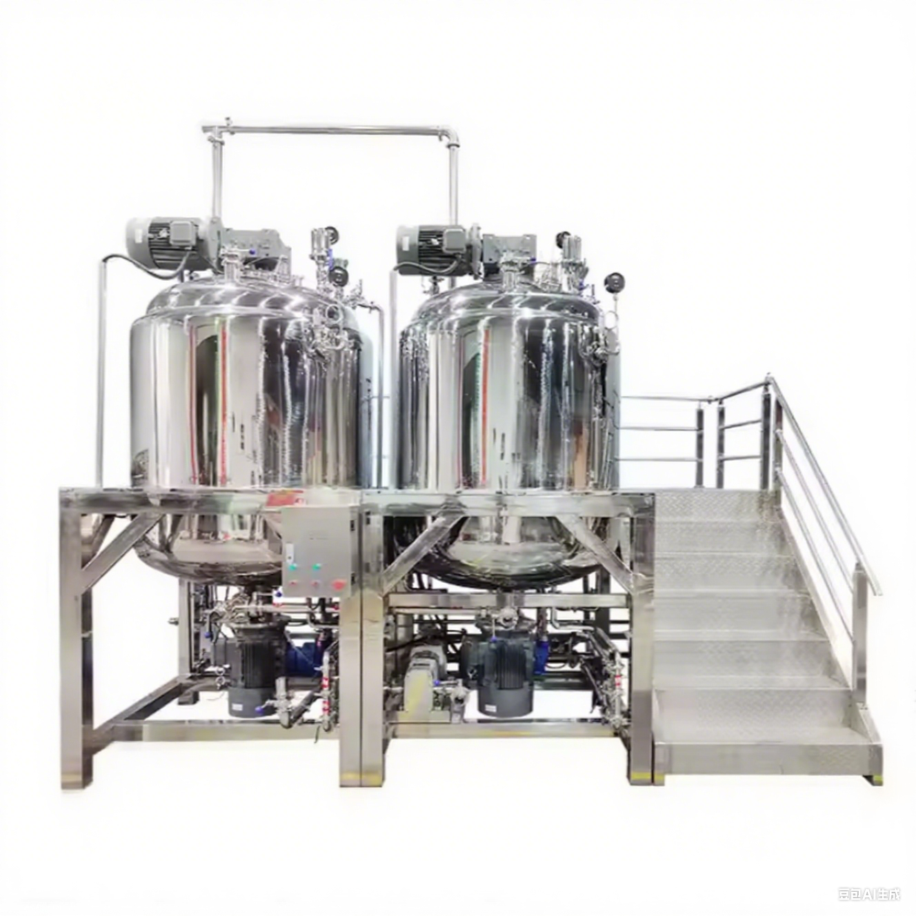 Fixed Type Stainless Steel Homogenizer Mixer Combined 1000L for Cosmetic